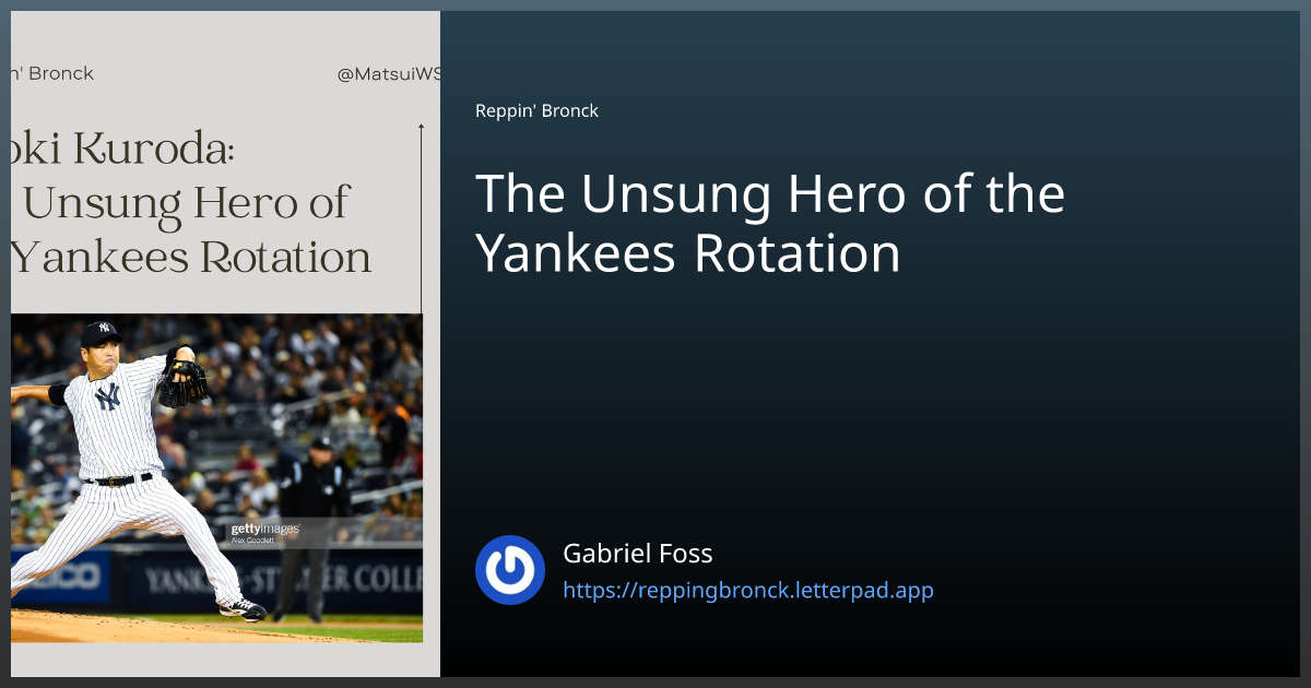 The Unsung Hero of the Yankees Rotation | by Gabriel Foss
